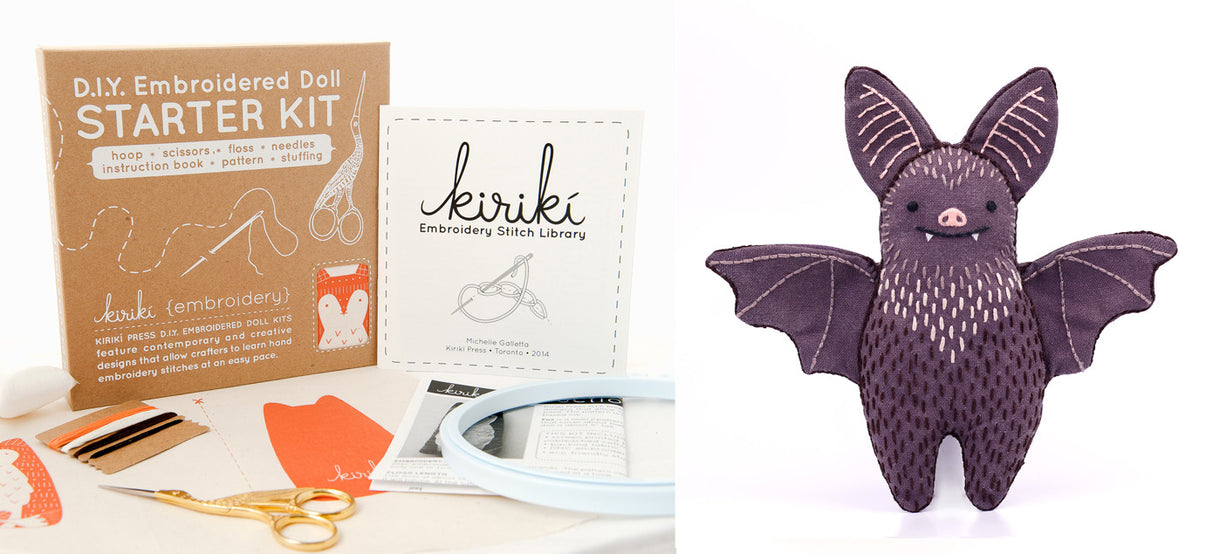 Bat - Embroidery Kit – Kiriki Press